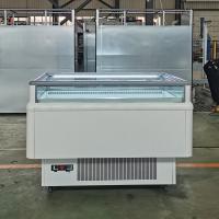 China Plug In Open Top Island Freezer Chiller Switchable Dual Temperature Display Case LED Lights R290 for sale