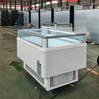 China Plug In Open Top Island Freezer Chiller Switchable Dual Temperature Display Case LED Lights R290 for sale