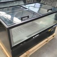 China GRAND Series Static Cooling Combinable Sliding Glass Island Display Freezer for Frozen Food for sale