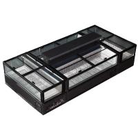 China GRAND Series Static Cooling Combinable Sliding Glass Island Display Freezer for Frozen Food for sale