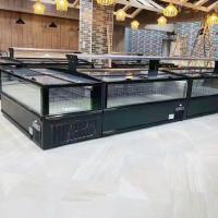 China GRAND Series Static Cooling Combinable Sliding Glass Island Display Freezer for Frozen Food for sale