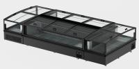 China Large Capacity Sliding Glass Door Commercial Supermarket Island Display Freezer Static Cooling for sale