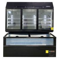 China Switchable Glass Door Freezer Chiller Commercial Display Cabinet With Steel Support R290 for sale