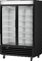 China Plug‑in Swing Glass Door Refrigerator Freezer With Inverter Compressor for sale