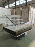 China Semi Vertical Open Type Display Chiller with R290 Refrigerant Four-Sided Transparent Glass and Digital Thermostat for sale