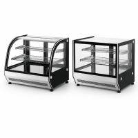 China Countertop Cake Display Refrigerator Flat Or Curved Glass Bakery Showcase Vantilated Cooling for sale