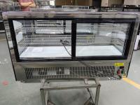 China Countertop Cake Display Refrigerator Flat Or Curved Glass Bakery Showcase Vantilated Cooling for sale
