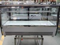 China Countertop Cake Display Refrigerator Flat Or Curved Glass Bakery Showcase Vantilated Cooling for sale