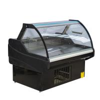 China Plug-in Curved Deli Chiller With Storage Cabinet For Fresh Food Display for sale