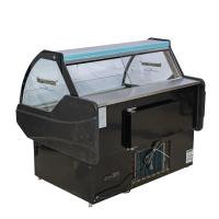 China Plug-in Curved Deli Chiller With Storage Cabinet For Fresh Food Display for sale