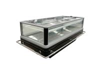 China Plug-in Island Display Freezer with Switchable Cool & Freeze Mode for sale