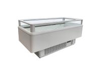China Low-E Sliding Glass Island Chiller With Interchangeable Freeze & Chill Mode for sale