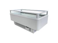 China Low-E Sliding Glass Island Chiller With Interchangeable Freeze & Chill Mode for sale