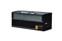 China Plug-in Static Cooling Island Freezer with Low-E Sliding Glass for sale
