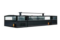 China Plug-in Static Cooling Island Freezer with Low-E Sliding Glass for sale