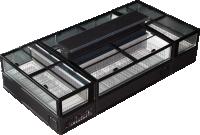 China Plug-in Static Cooling Island Freezer with Low-E Sliding Glass for sale