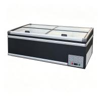 China Flat-Top Up-Down Sliding Door Freezer With Low-E Glass Doors for sale