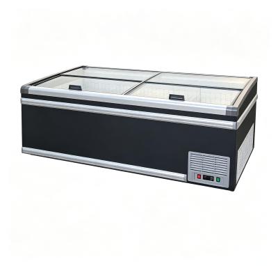 China Flat-Top Up-Down Sliding Door Freezer With Low-E Glass Doors for sale