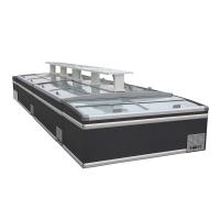 China R290 Static Island Freezer with Low-E Up-Down Sliding Display Glass for sale