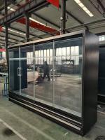 China 2900mm Supermarket Display Refrigerator With Anti-Fog Glass Doors and Remote Cooling for sale