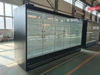 China 3750mm Commercial Glass Door Refrigerator for Large Supermarket Food Display Aisles for sale
