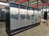 China 3750mm Commercial Glass Door Refrigerator for Large Supermarket Food Display Aisles for sale