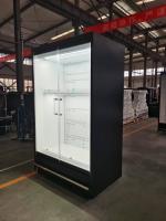 China 1250mm Tall Glass Door Display Fridge for Compact Supermarket Refrigeration Layouts for sale