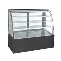 China R290 Plug-in Curved Cake Chiller with Multi-layer LED Lighting for sale