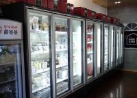 China CRONUS Series Vertical Divided Dairy Display Chiller with Anti‑fog Glass Door for sale