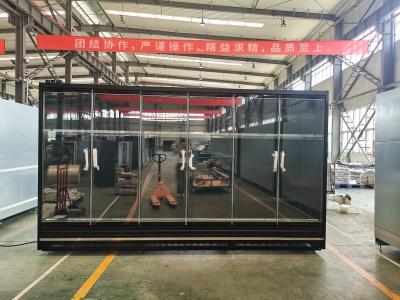 China 3750mm Tall Supermarket Refrigeration Cabinet With Commercial Glass Door Display for sale