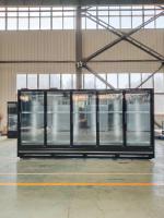 China 3900mm Large Glass Door Freezer Merchandiser for Supermarket Frozen Food Aisles for sale