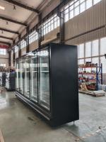 China 3900mm Large Glass Door Freezer Merchandiser for Supermarket Frozen Food Aisles for sale