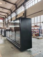 China 3900mm Large Glass Door Freezer Merchandiser for Supermarket Frozen Food Aisles for sale