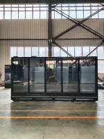 China 3900mm Large Glass Door Freezer Merchandiser for Supermarket Frozen Food Aisles for sale