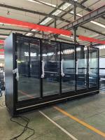 China 3900mm Extra-Long Upright Glass Door Freezer Remote Cabinet for Large Supermarkets for sale