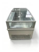 China Plug-in Static Cooling Island Freezer with Low-E Sliding Glass for sale