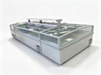 China Plug-in Static Cooling Island Freezer with Low-E Sliding Glass for sale