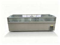 China Plug-in Static Cooling Island Freezer with Low-E Sliding Glass for sale