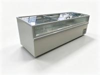 China Plug-in Static Cooling Island Freezer with Low-E Sliding Glass for sale