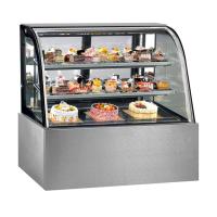 China R290 Plug-in Curved Cake Chiller with Multi-layer LED Lighting for sale