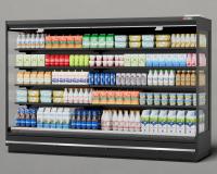 China Commercial Multideck Open Chiller Customizable Color for Drinks & Produce Merchandising for sale