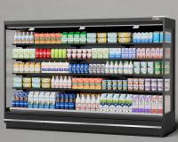 China Commercial Multideck Open Chiller Customizable Color for Drinks & Produce Merchandising for sale
