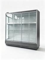China Double‑glazed Anti‑fog Chiller Cabinet for Supermarket Daily Food Refrigerated Show for sale