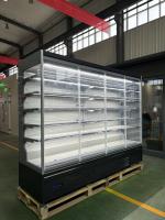 China 2560mm Large Glass Door Merchandiser Refrigerator for Supermarket Chilled Food Aisles for sale