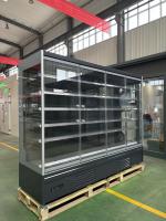 China 2560mm Large Glass Door Merchandiser Refrigerator for Supermarket Chilled Food Aisles for sale