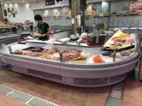 China PHEA T Series Commercial Semi-Vertical Self-Service Display Case with Flat Glass for sale