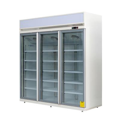 China Plug‑in Upright Chiller With Low‑E Glass For Beverage Retail Merchandising for sale