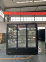 China 1995mm Vertical Glass Door Freezer for Supermarket Frozen Food Display for sale
