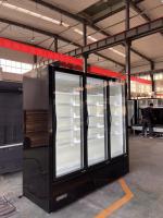China 1995mm Vertical Glass Door Freezer for Supermarket Frozen Food Display for sale