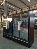 China 2620mm Commercial Upright Display Freezer Triple Glazed for Large Supermarkets for sale